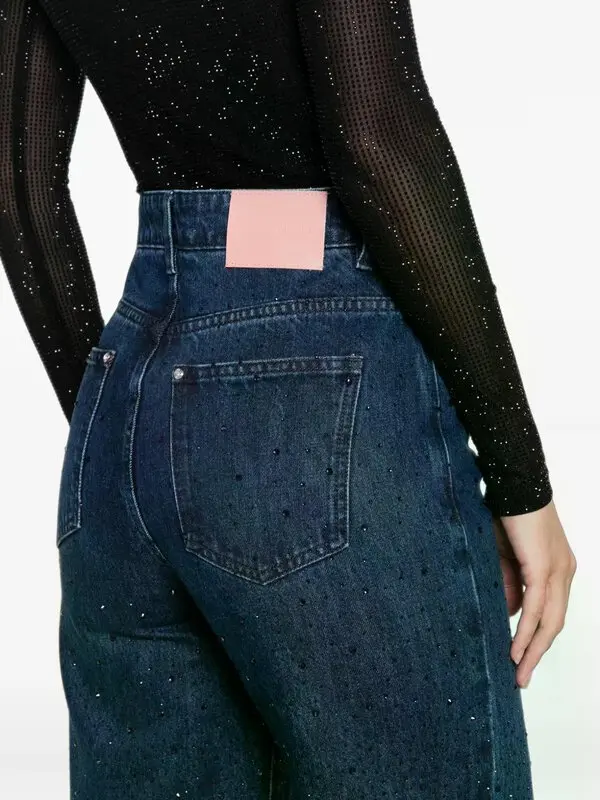 TWENTY FOURHAITCH Crystal-embellished Wide-leg Jeans