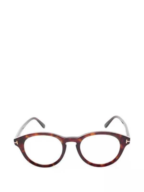 TOM FORD 2020s Round-frame Glasses - Brown