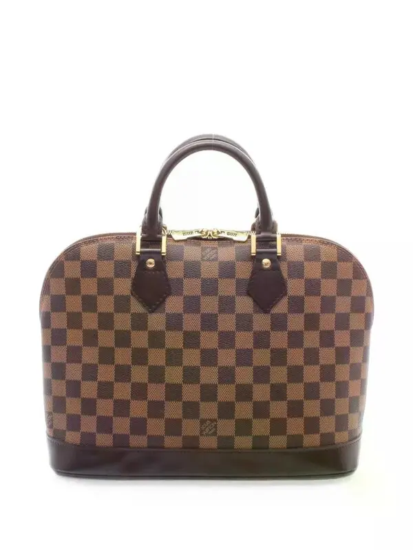 LOUIS VUITTON 2003 Alma Damier-ebene Handbag - Brown