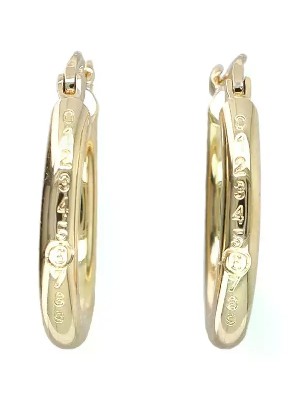 MAISON MARGIELA Engraved Hoop Earrings - Gold