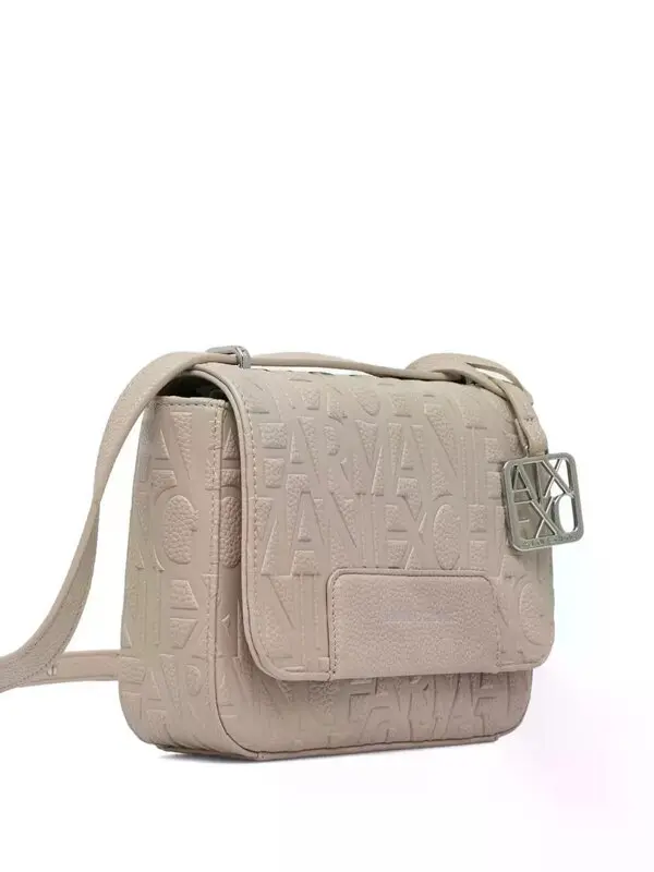 Armani Exchange Embossed Logo Crossbody Bag - Neutrals