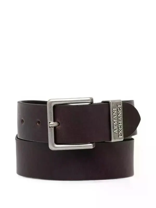 Armani Exchange Logo-engraved Buckle Belt