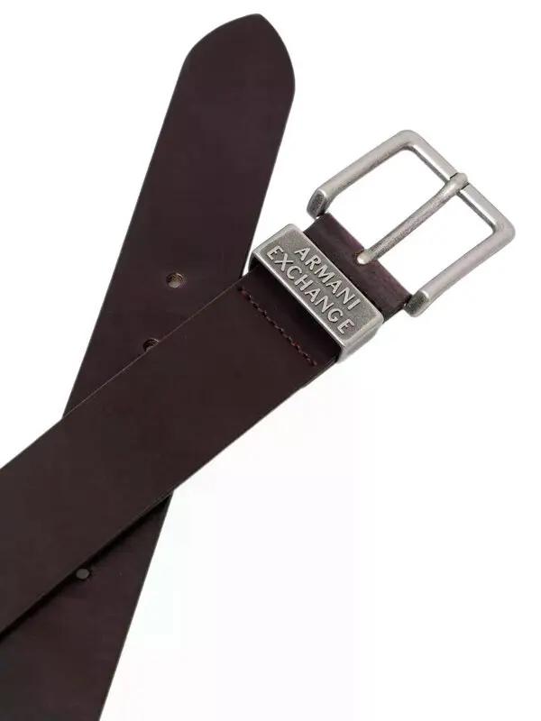 Armani Exchange Logo-engraved Buckle Belt