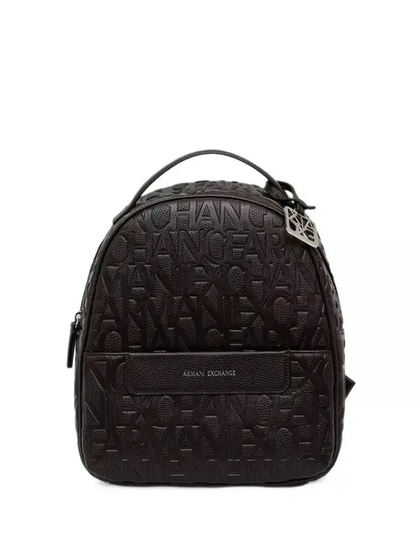 Armani Exchange Logo-embossed Backpack - Brown