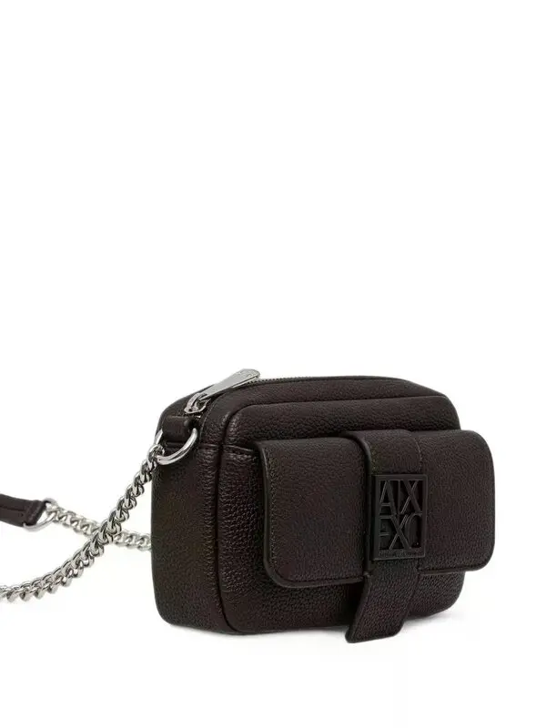 Armani Exchange Logo-plaque Pebbled Cross Body Bag