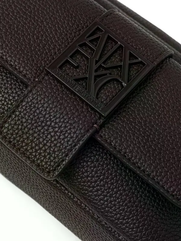 Armani Exchange Logo-plaque Pebbled Cross Body Bag