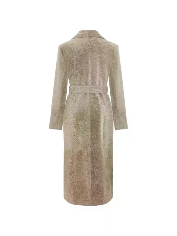 BIGARDINI Estelle Belted Shearling Coat