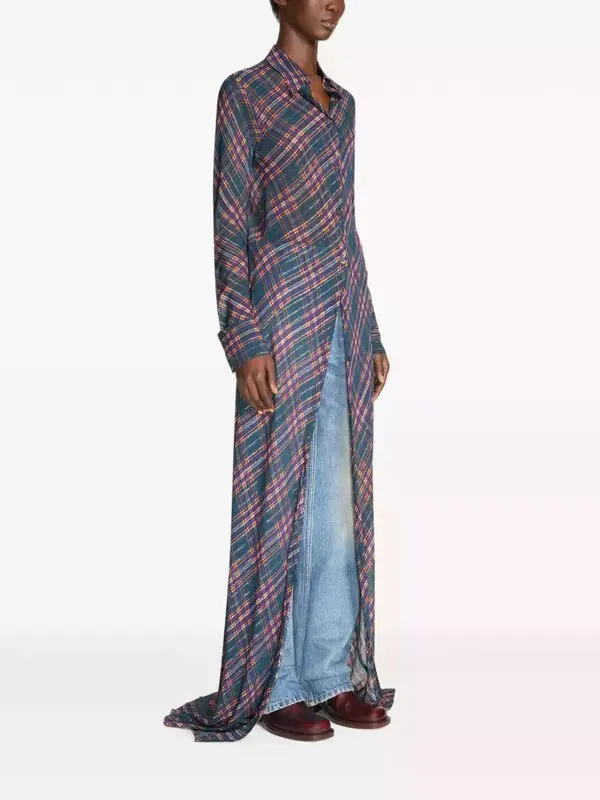 Dries Van Noten Long Lurex Shirt Dress