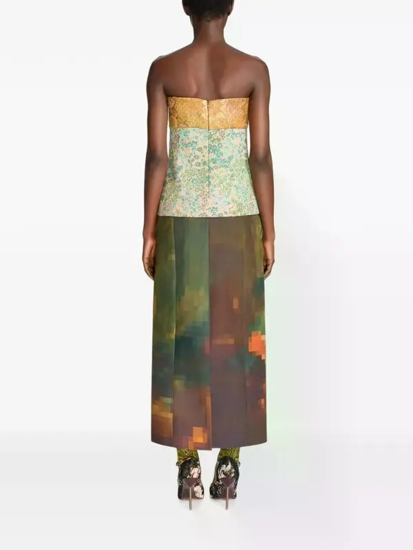 Dries Van Noten Long Printed Skirt