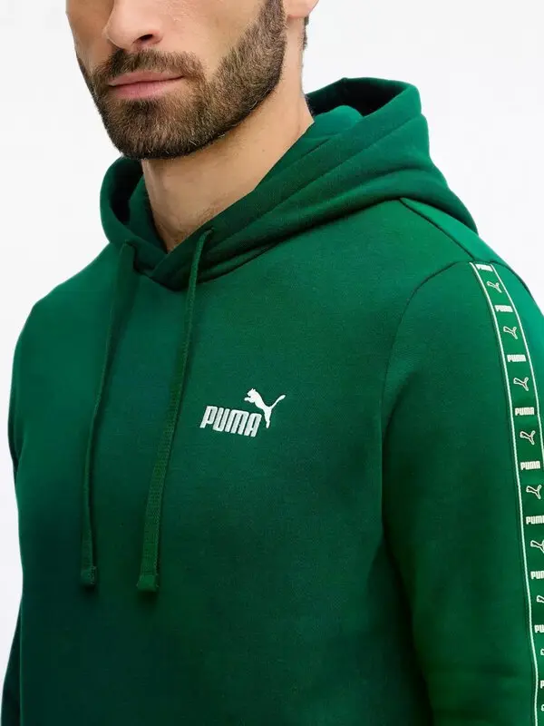 PUMA Logo-print Tape-detail Hoodie