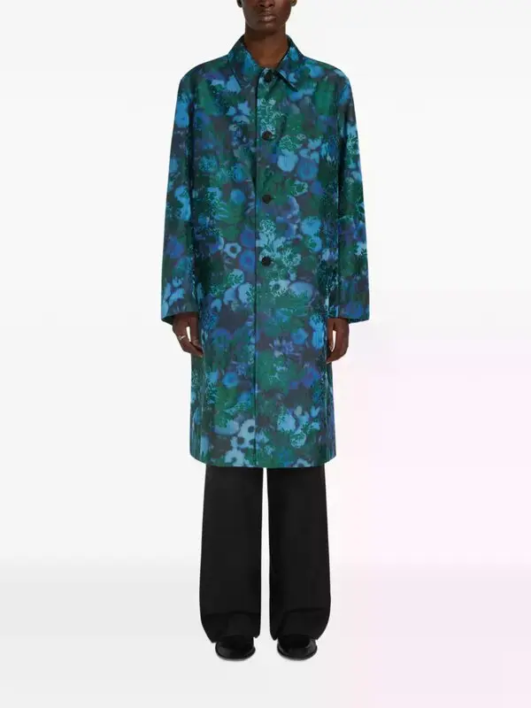Dries Van Noten Jacquard Mac Coat