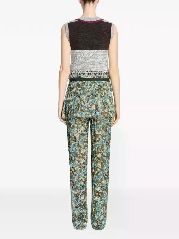 Dries Van Noten Pleated Wrap Mini Skirt