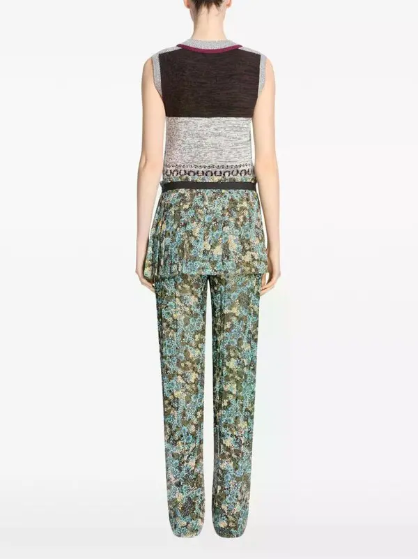Dries Van Noten Pleated Wrap Mini Skirt