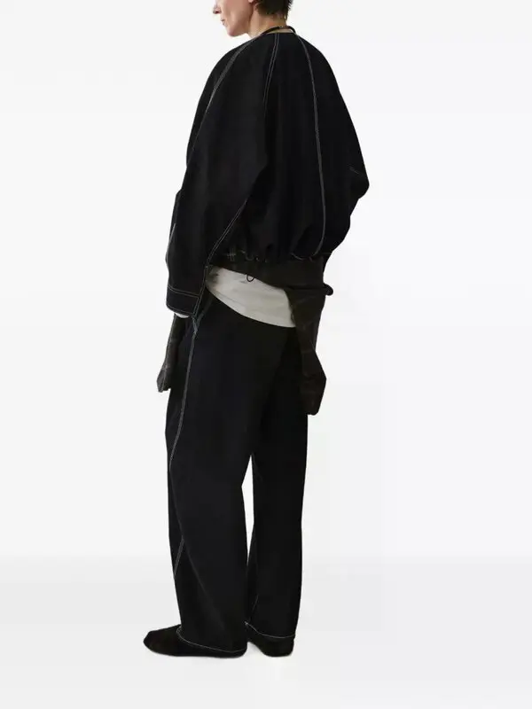 LESS Raglan-sleeve Relaxed-fit Denim Jacket - Blue