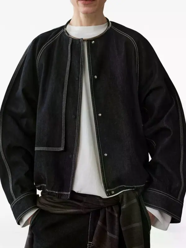 LESS Raglan-sleeve Relaxed-fit Denim Jacket