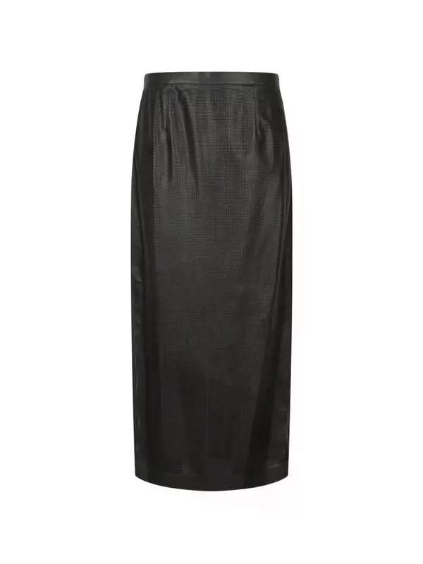LESS Laser-cut H-silhouette Midi Skirt
