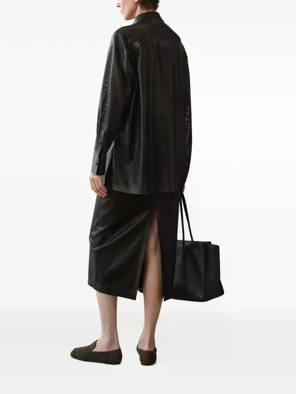 LESS Laser-cut H-silhouette Midi Skirt