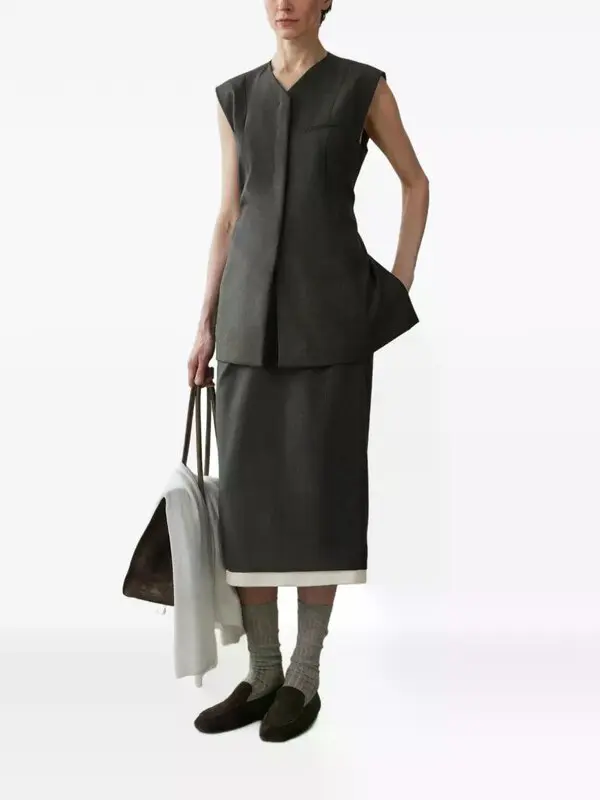 LESS Tailored Wool Vest - Grey
