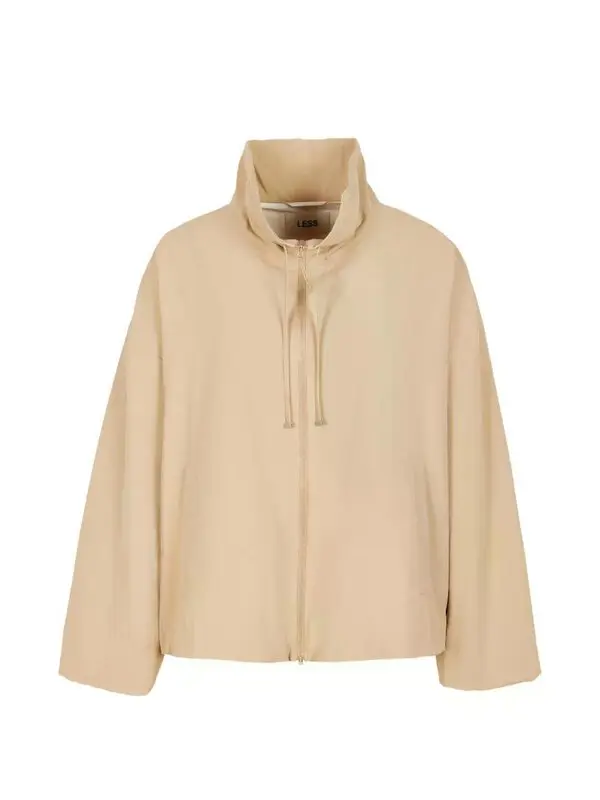 LESS Drawstring High-neck Jacket - Neutrals