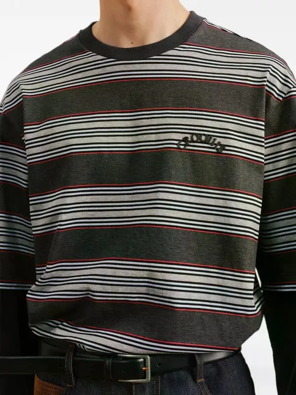 CROQUIS Striped Mock-layer T-shirt