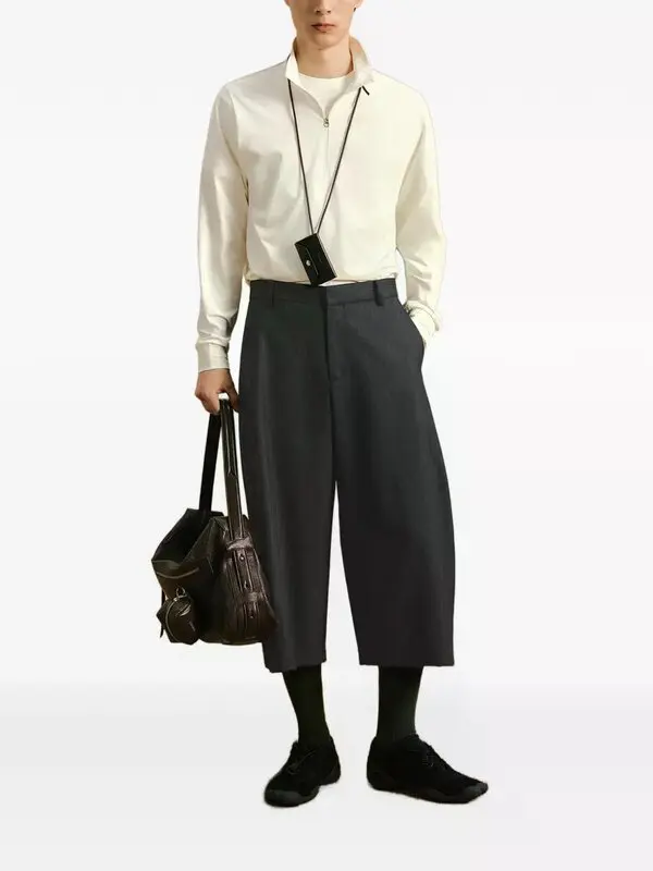 CROQUIS Relaxed-fit Curved-leg Trousers - Grey