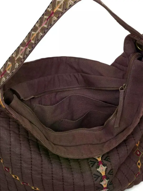 Ba&sh Large Lenny Embroidered Quilted Tote Bag