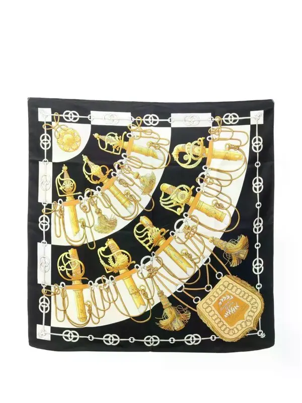 Hermès 2010s Cliquetis Scarf - Black