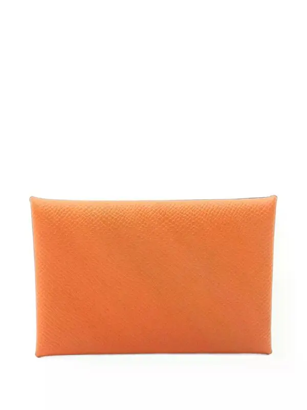 Hermès 2023 Calvi Verso Coin Purse - Orange