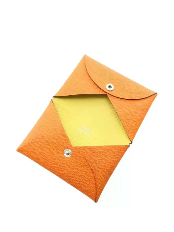 Hermès Calvi Verso Coin Purse - Orange