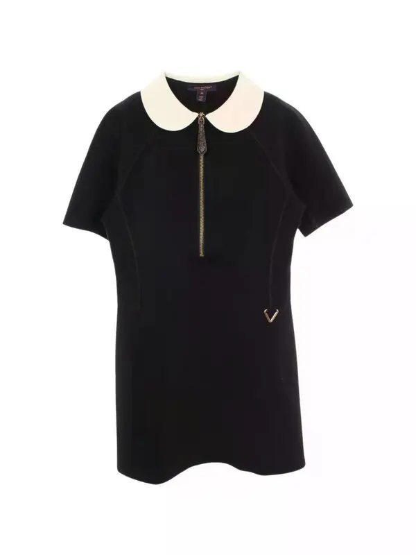 LOUIS VUITTON 2000s Peter Pan Collar Mini Dress