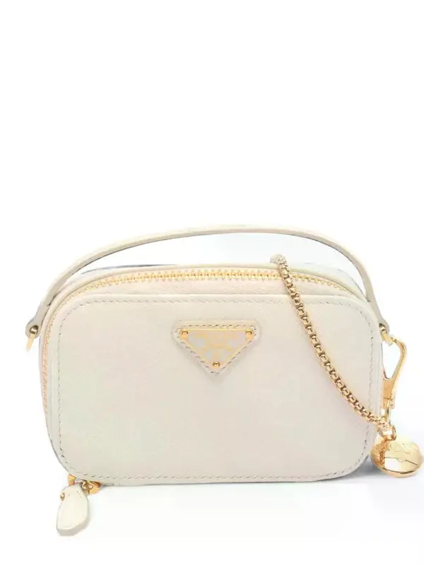 Prada Saffiano-leather Chain Shoulder Bag - Neutrals