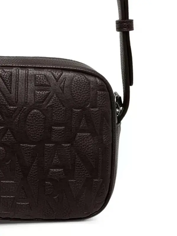 Armani Exchange Logo-embossed Leather Cross Body Bag