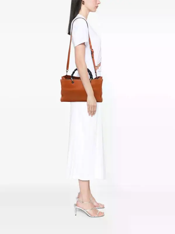 Gucci 2016-2026 Medium Calfskin Bamboo Shopper Satchel