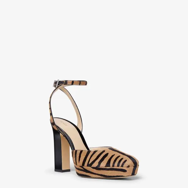 Fendi After 9 Slingback Platform Heels - Brown