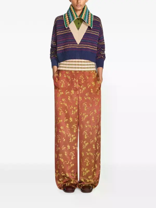 Dries Van Noten Jacquard-wool Collar