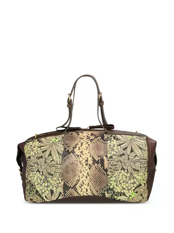 Dries Van Noten Jacquard East-west Bag - Brown