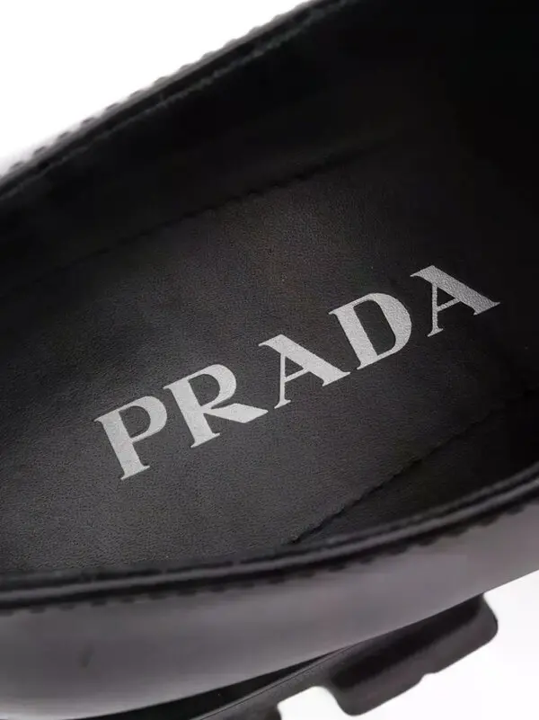 Prada Monolith Brushed Leather Derby Shoes