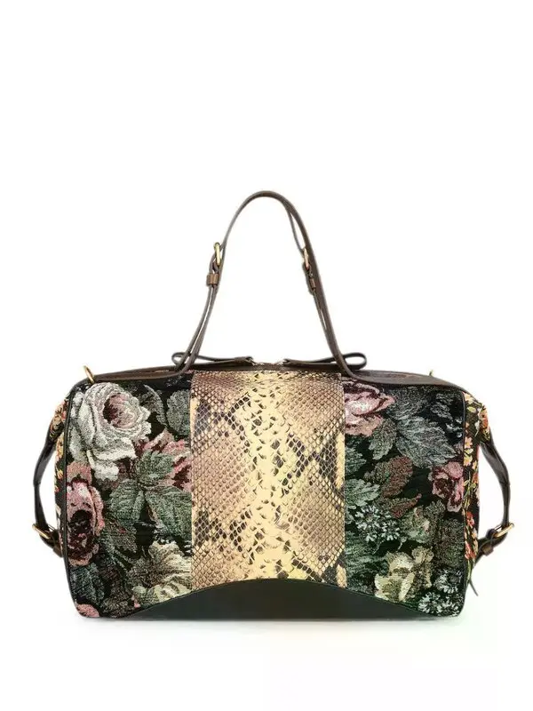 Dries Van Noten Floral East-west Bag - Black