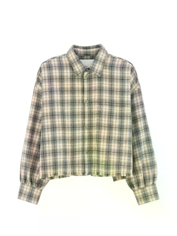 BELLEROSE Jonnie Check Frayed-hem Shirt