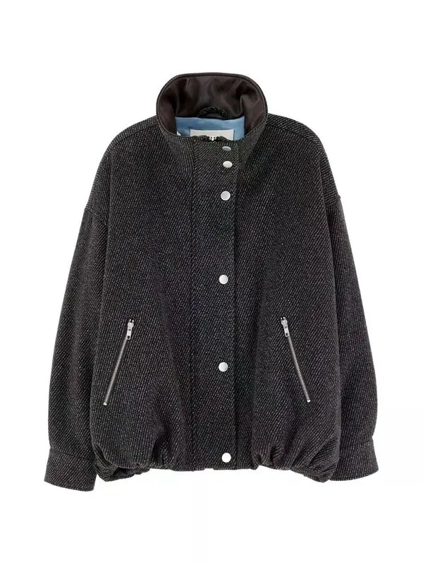 BELLEROSE Jellis Diagonal-stripe Bomber Jacket - Grey