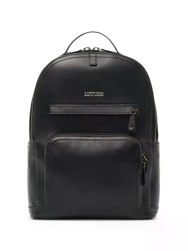 LOTTUSSE Terminal Logo-plaque Leather Backpack