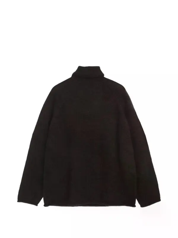 You Must Create Runaway Neck-buttoned Sweater