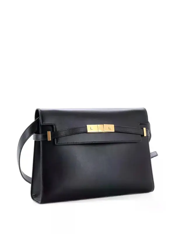 Saint Laurent Manhattan Leather Medium Shoulder Bag - Black