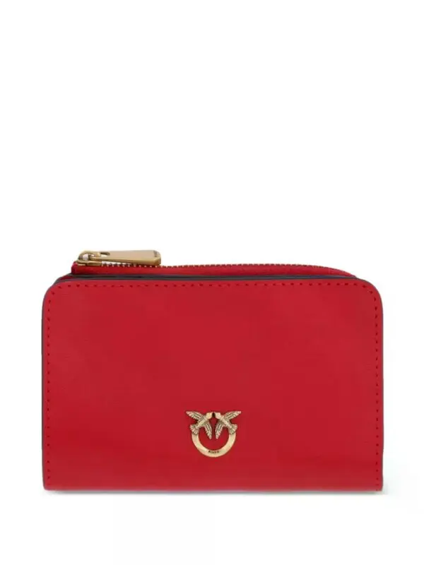 Pinko Love Birds Leather Wallet - Red