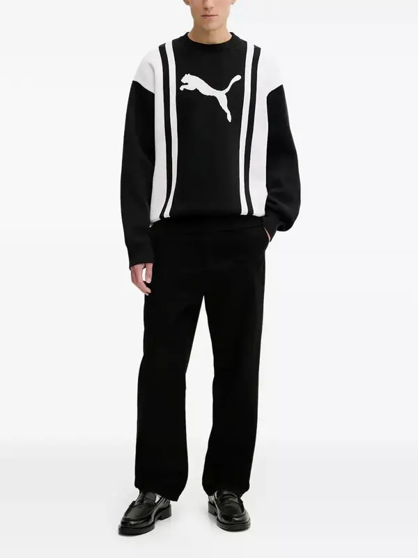 PUMA Logo-motif Colour-block Sweater