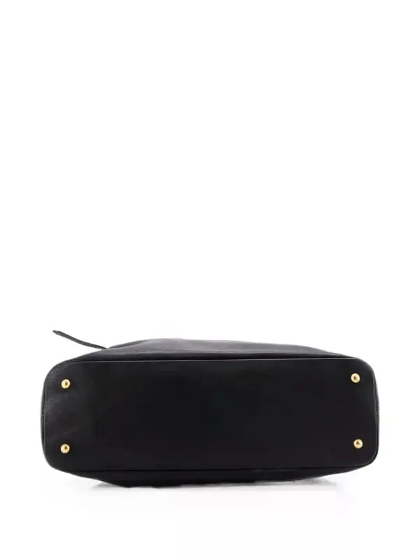 Miu Miu Aventure Tote Leather Large Shoulder Bag - Black