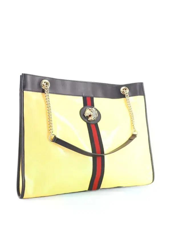 Gucci Rajah Chain Gg Coated Canvas Large Tote Bag