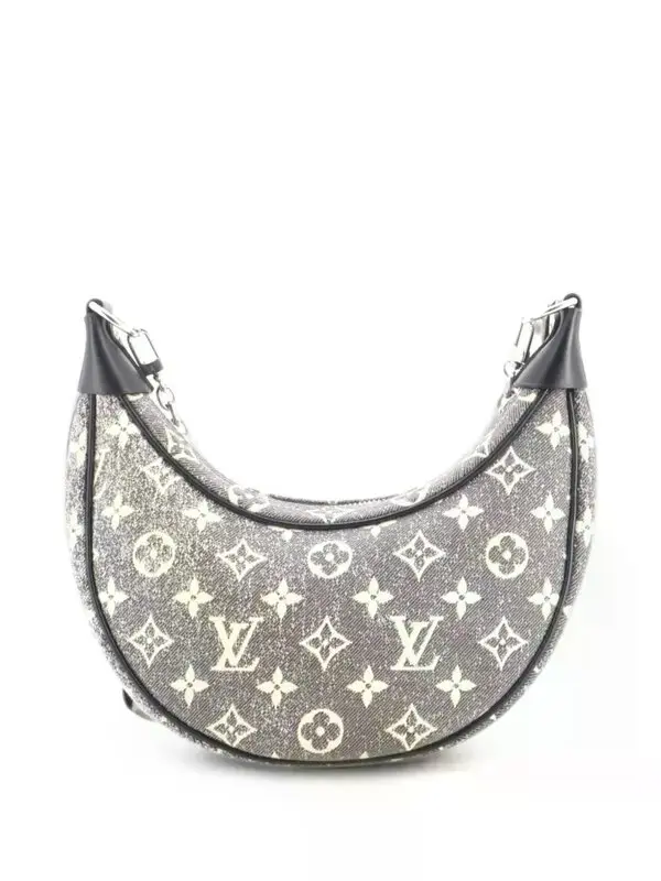 LOUIS VUITTON Loop Handbag Monogram Jacquard Denim Hobo Bag