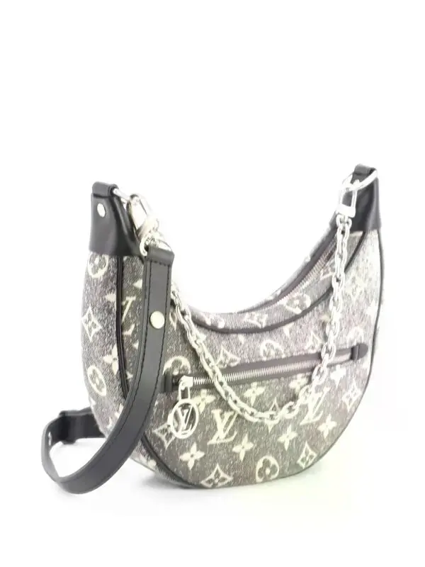 LOUIS VUITTON Loop Handbag Monogram Jacquard Denim Hobo Bag