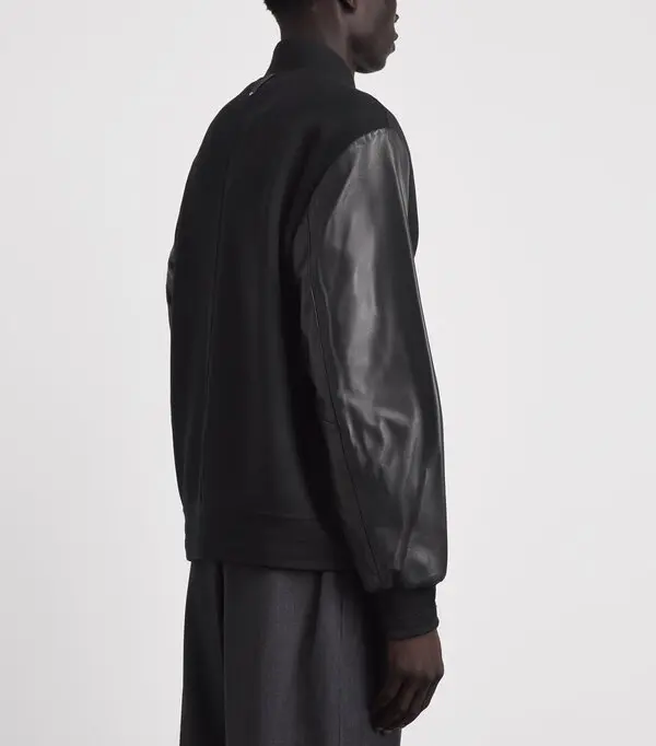 Mackage Wool Leather-trim Emilio Bomber Jacket